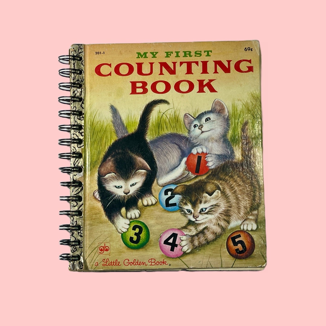 My First Counting Book Upcycled Journal, Repurposed Little Golden Book ...