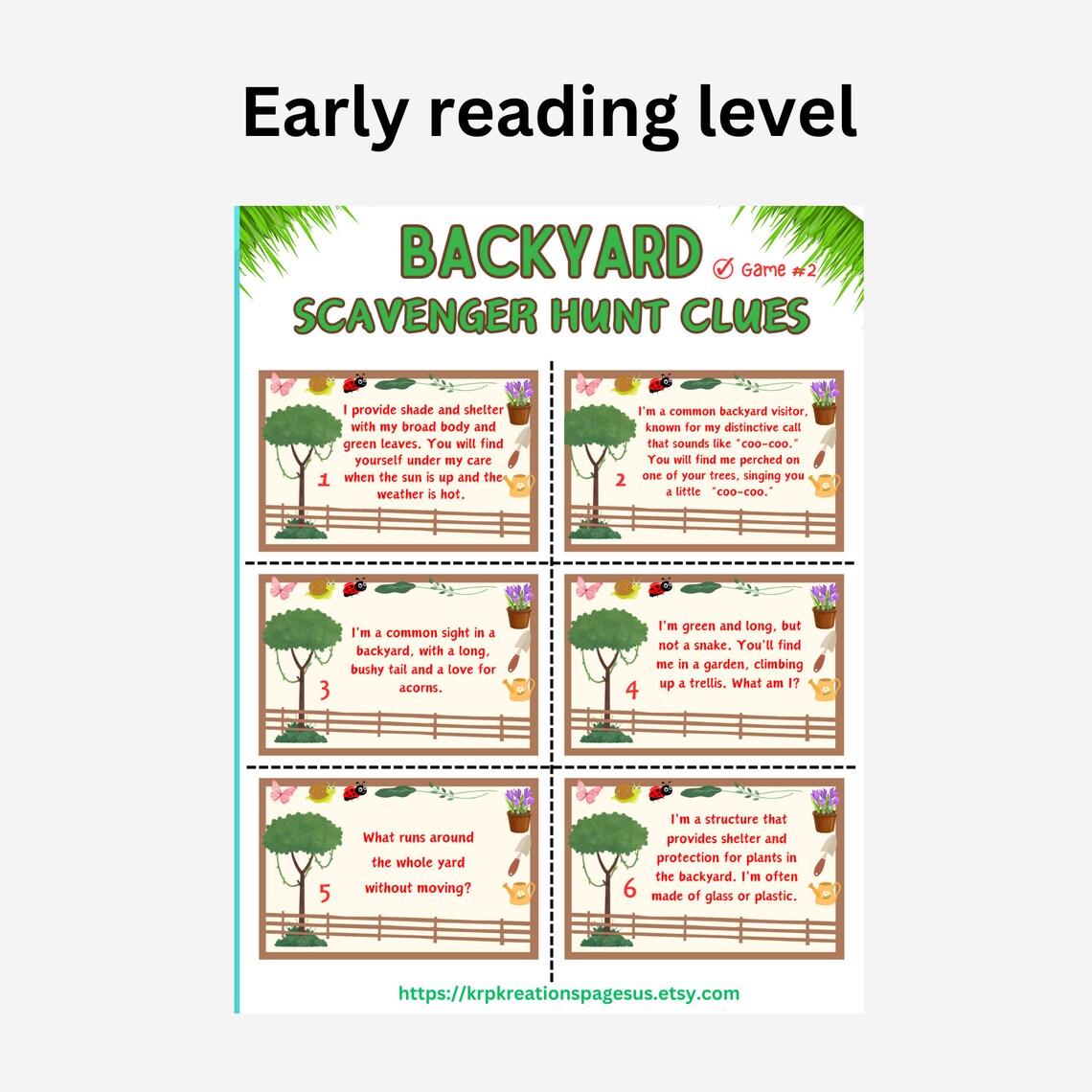 Backyard Scavenger Hunt: Family Outdoor Activity (digital Printable) - Etsy