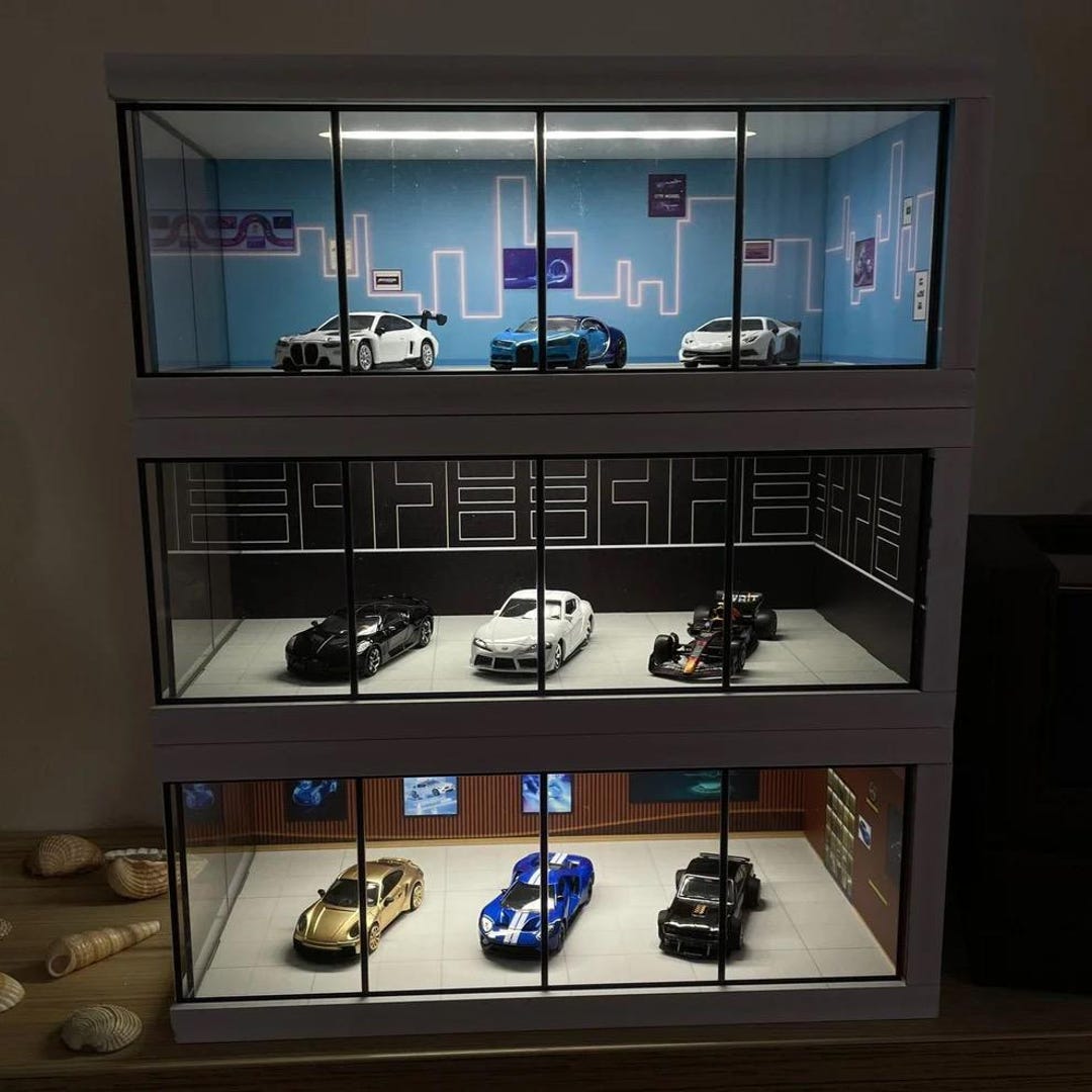 Illuminated Showroom Display Car Garage | Miniature Model for Hot ...