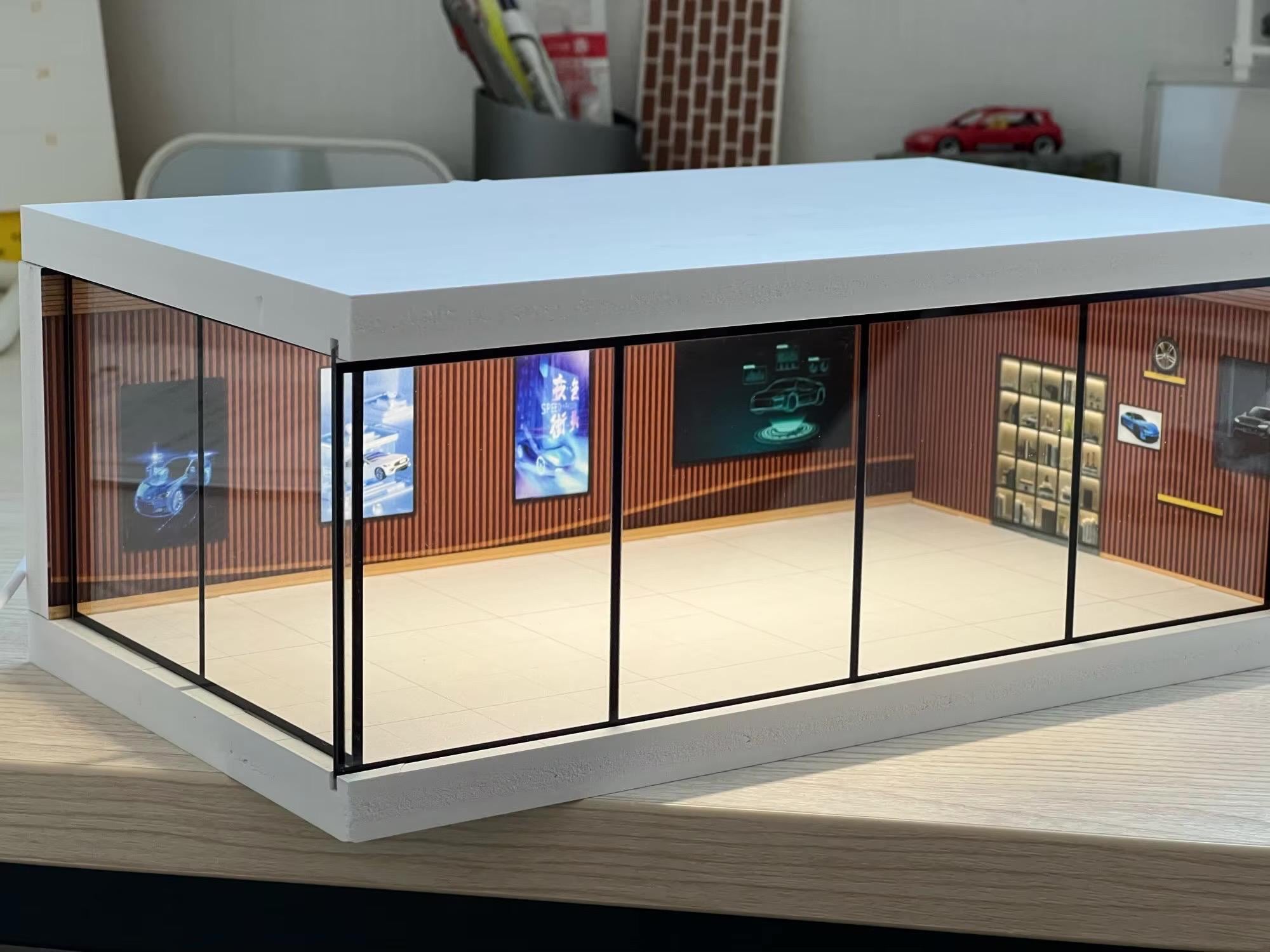 Illuminated Showroom Display Car Garage | Miniature Model for Hot ...