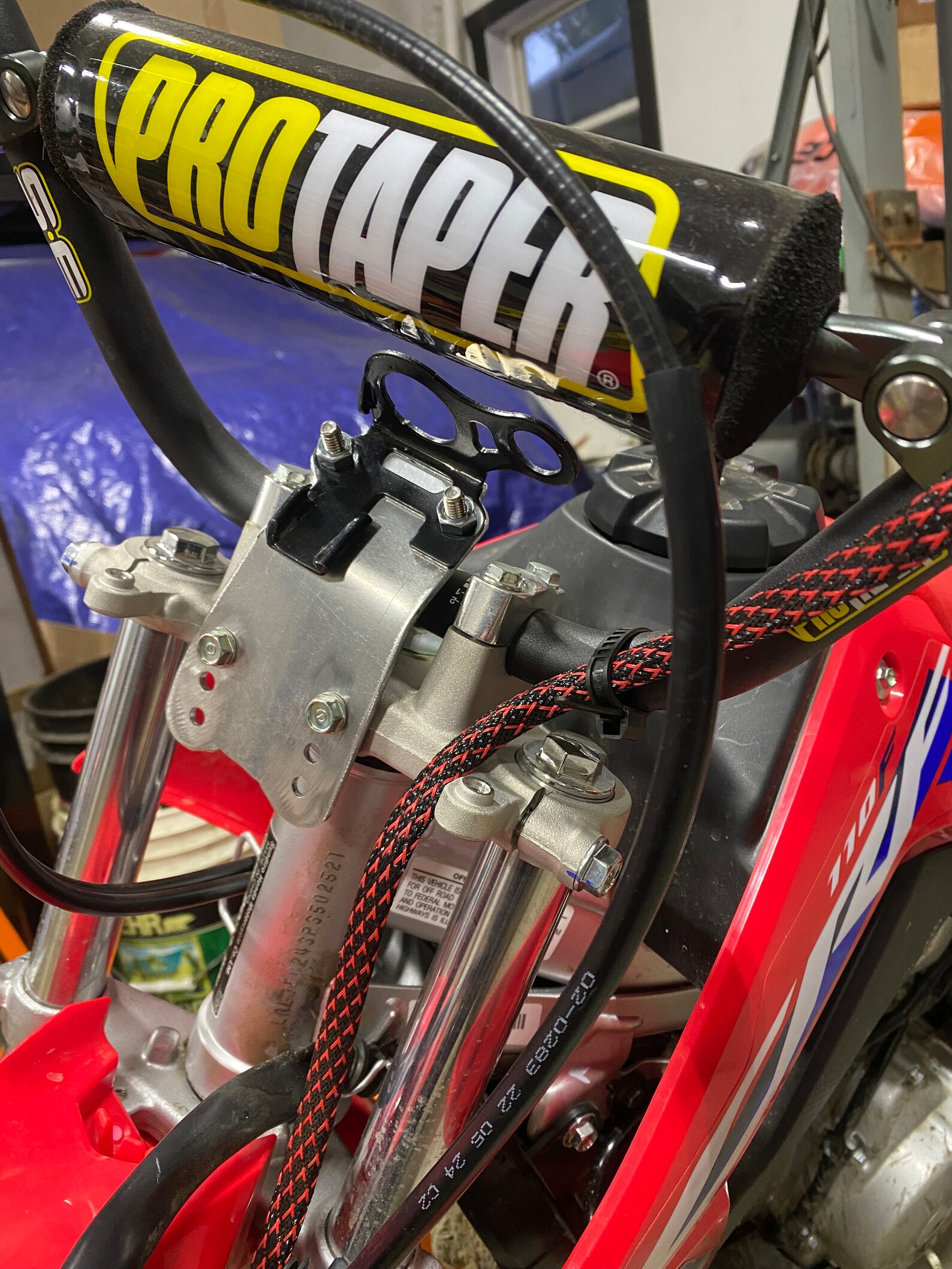 Honda CRF 110f Key Switch Relocation Bracket, High Profile Bar Back ...