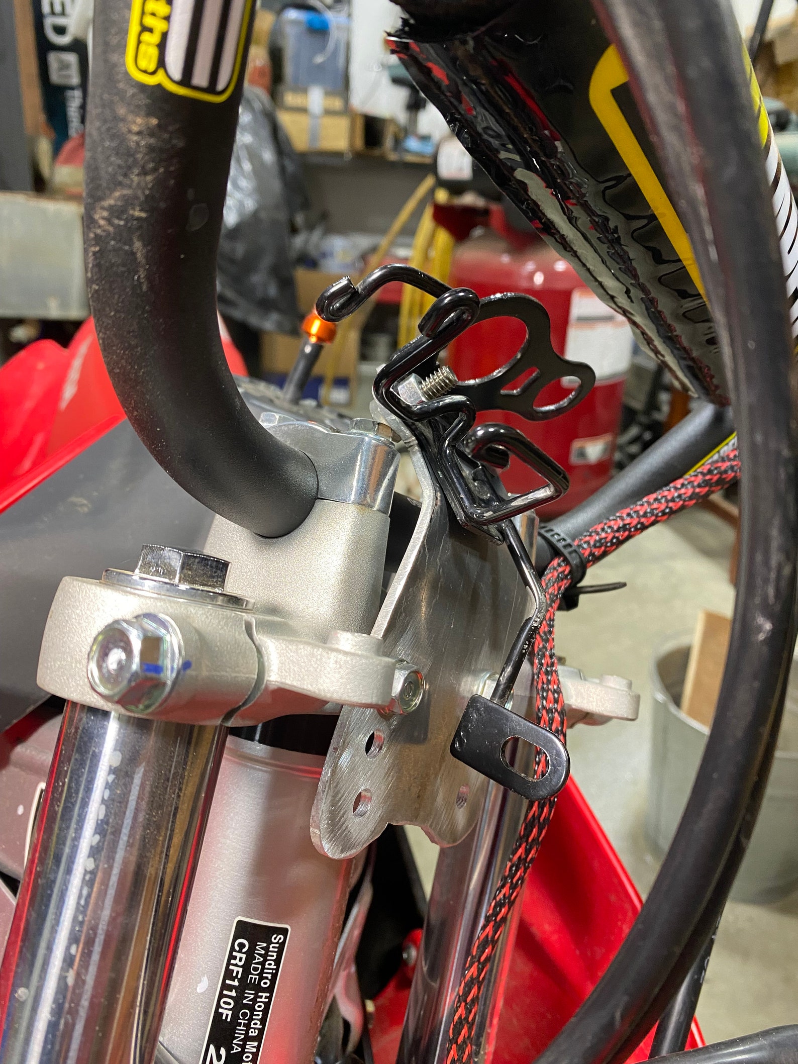 Honda CRF 110f Key Switch Relocation Bracket, High Profile Bar Back ...