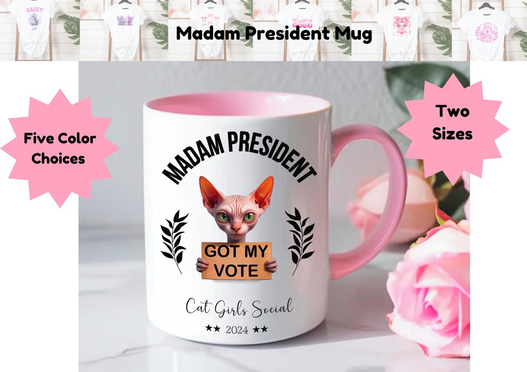 Madam President Mug, Election Accent Coffee Mug, Fun Madam President ...