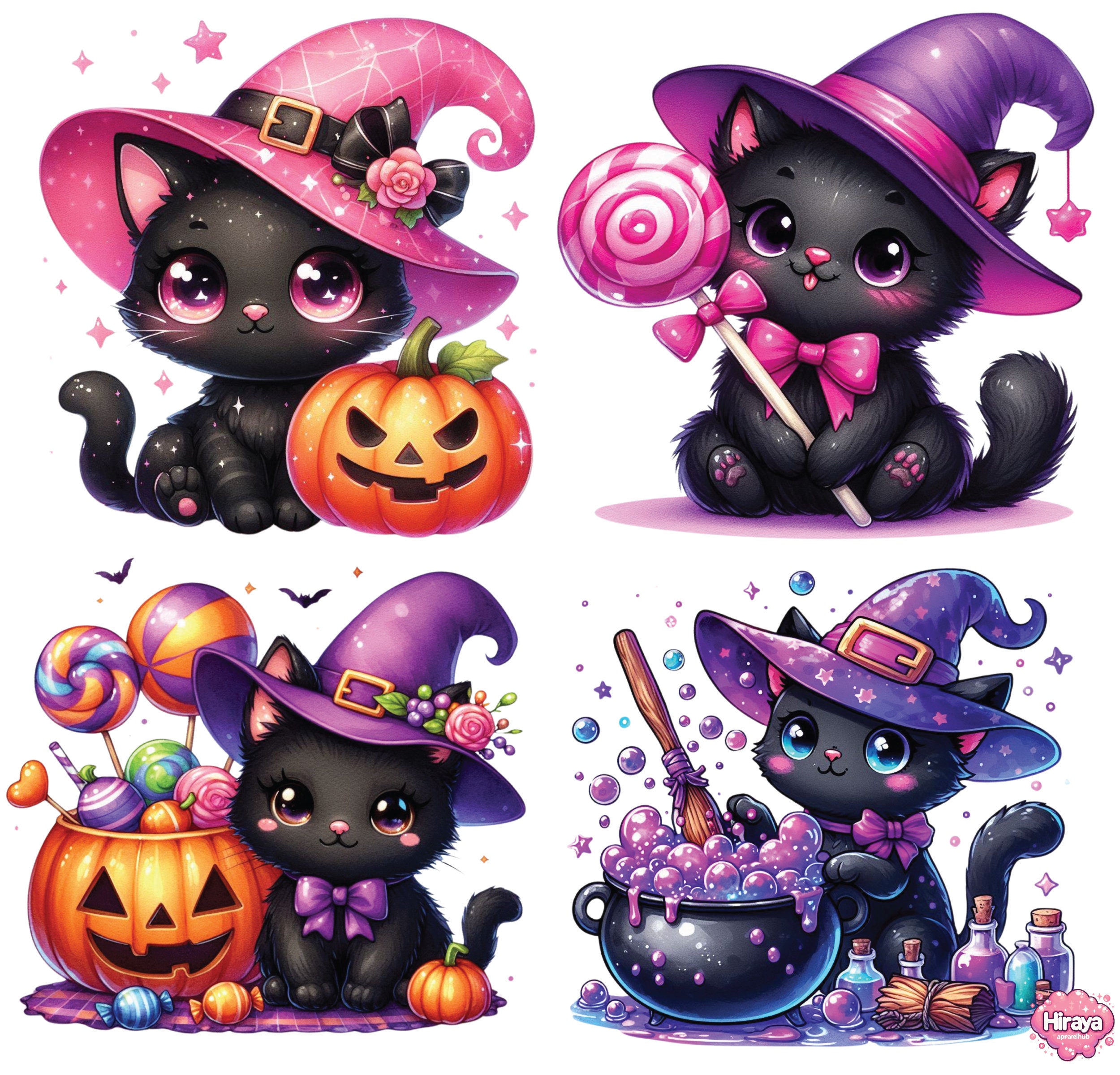 Cute Cat Png, Black Cat Halloween Png, Halloween Png Bundle, Shirt ...