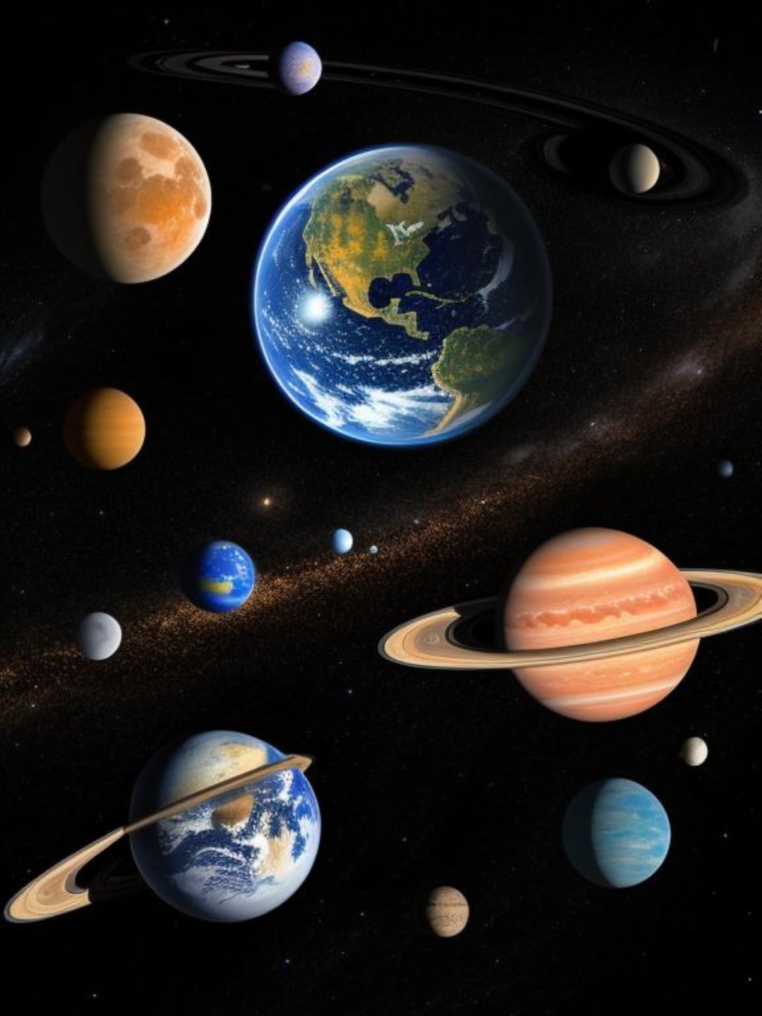 Earth in Fantasy Solar System - Etsy