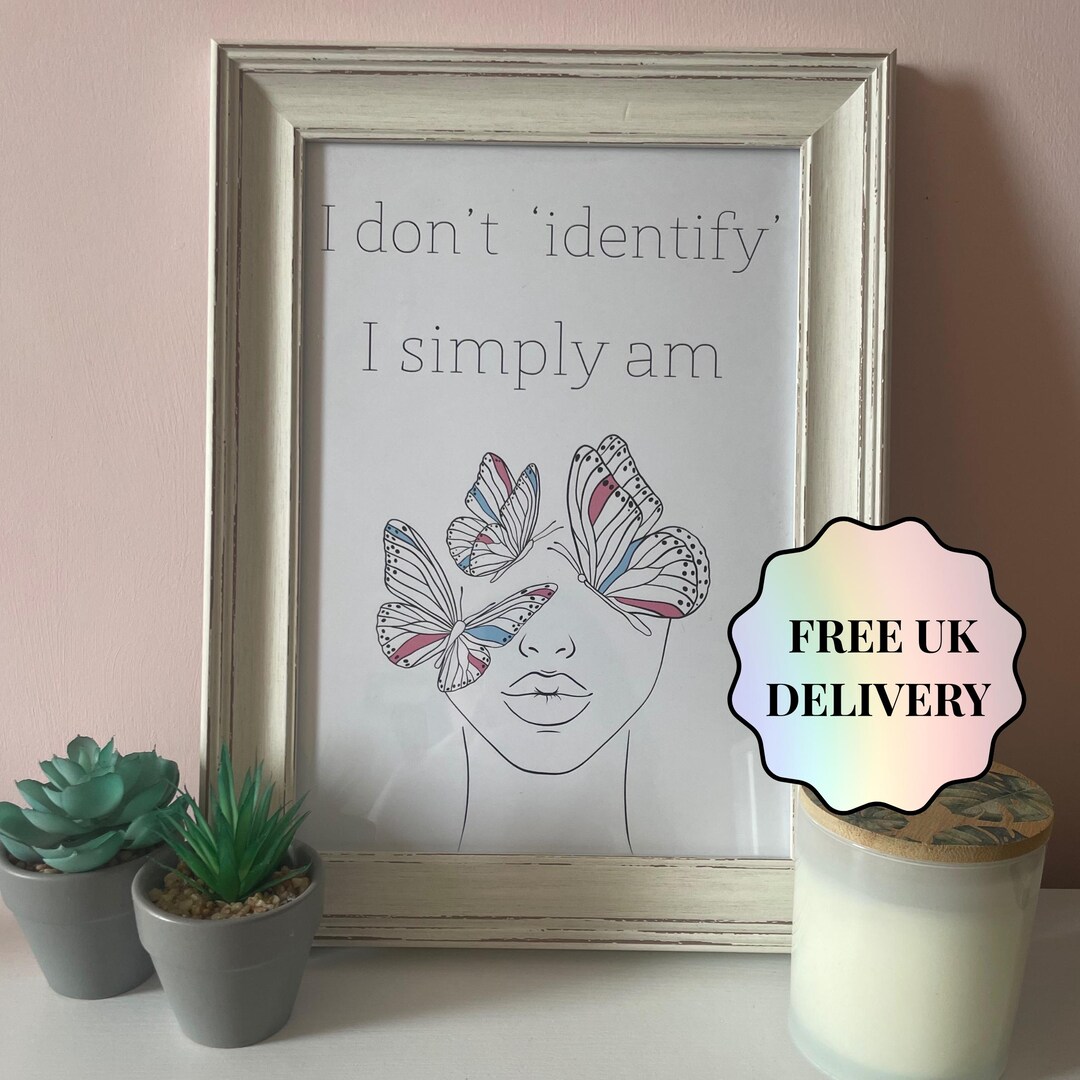 Trans Wall Art - Transgender Line Art - Gift for Trans Ally - A4 Print ...