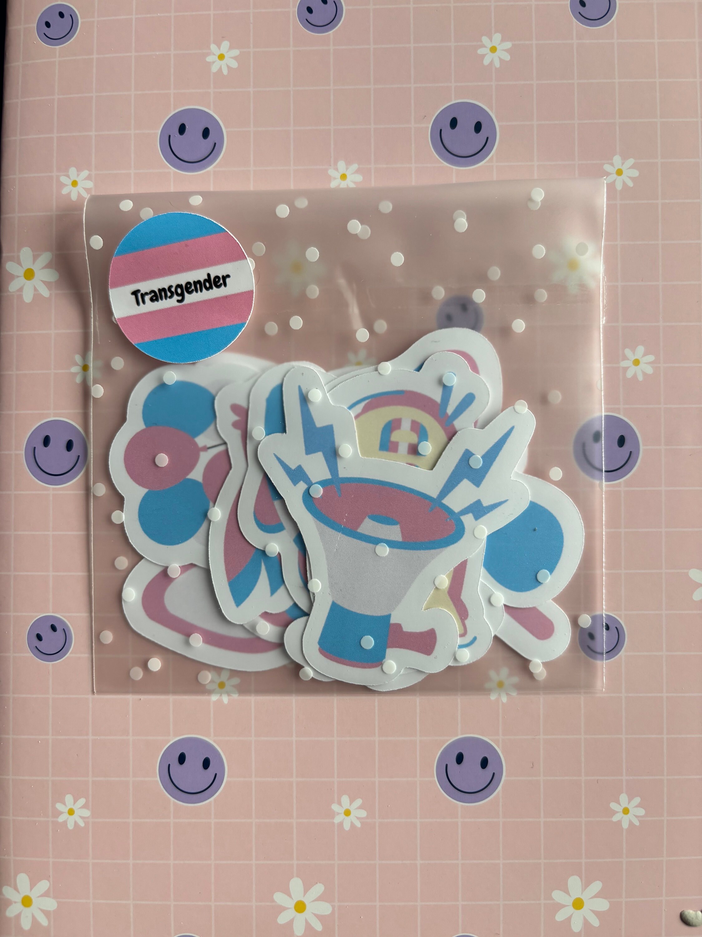 Trans Flag Sticker Bundle X9 - Transgender Pride Sticker Set - Trans ...