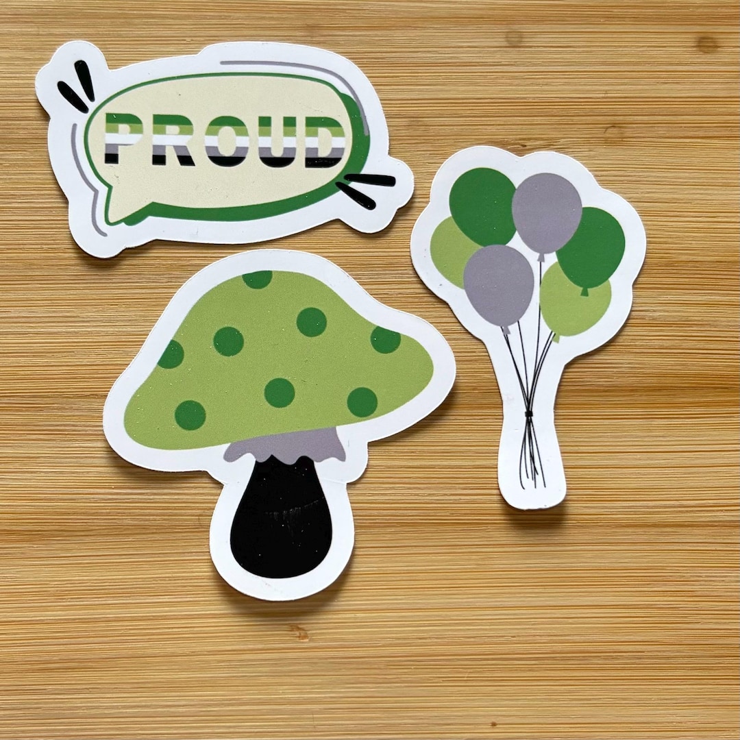Aromantic Sticker Pack X9 Aromantic Flag Sticker Set Aromantic ...