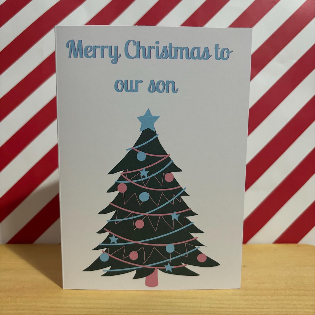 Transgender Christmas Card Trans Son Christmas Card - Etsy