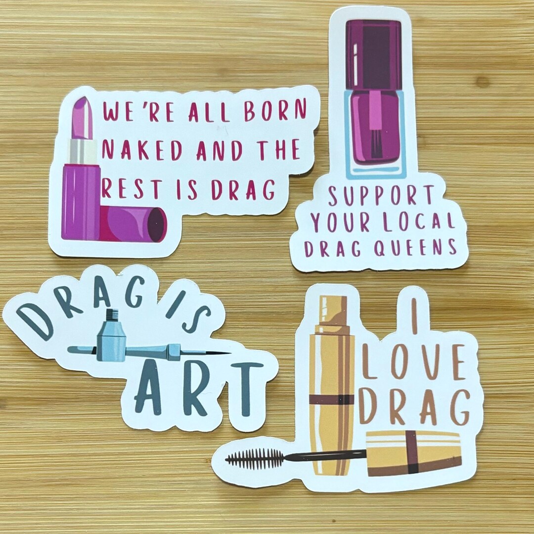 Drag Queen Sticker Set X4 - Make up Stickers for LGBTQ Gift - Drag ...