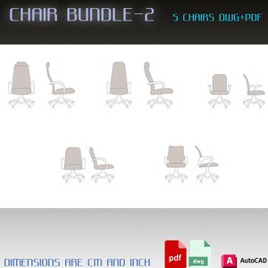 Chair Bundle Elevation DWG/CAD, Chair Elevation, Furniture Elevation ...