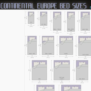 bed size drawing
