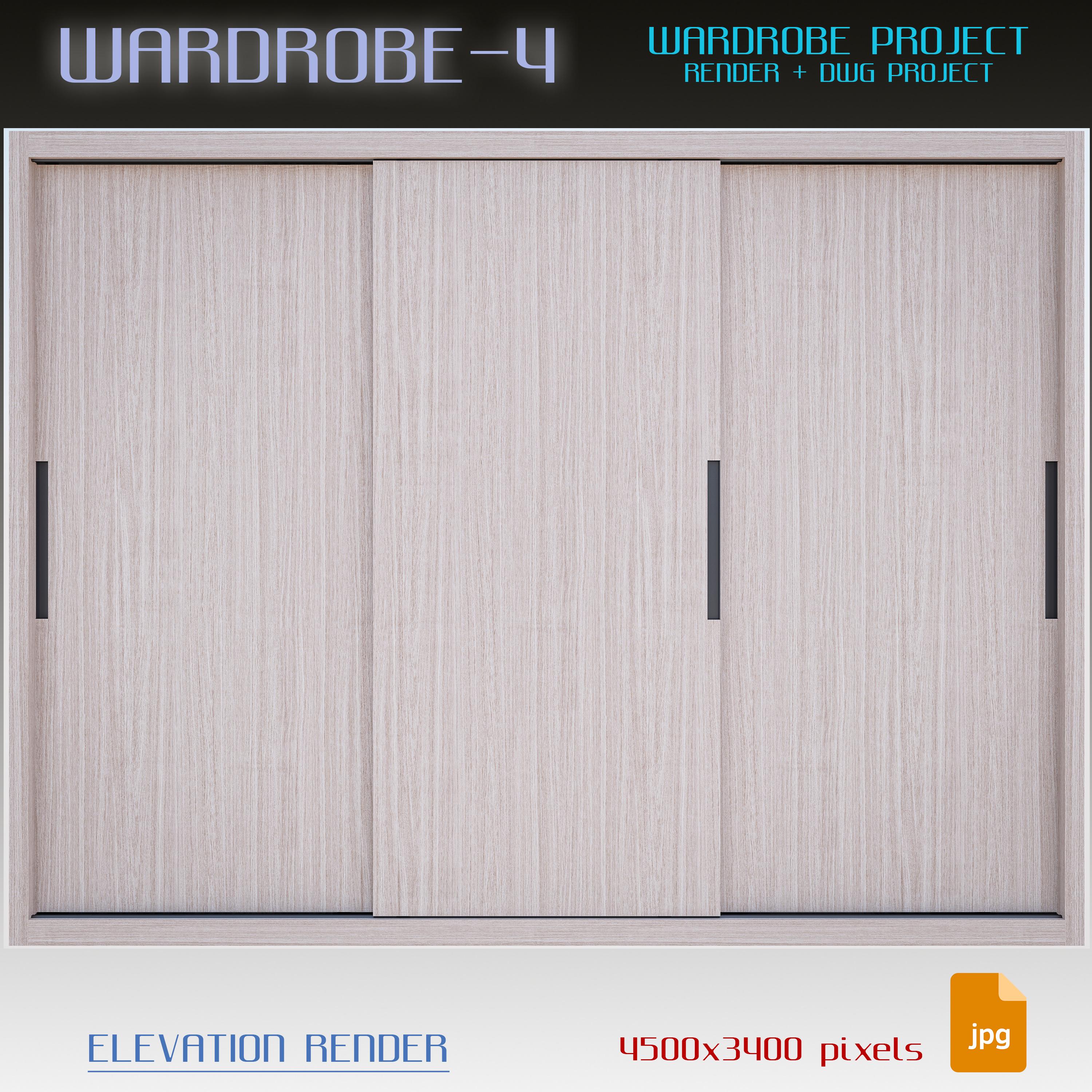Wardrobe Project: DWG, Render, Plan, Elevations (PDF) - Etsy