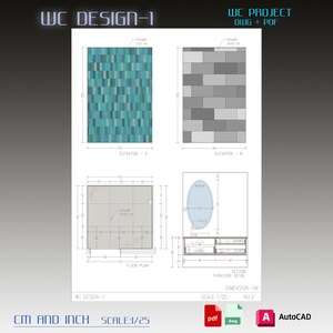 WC Design DWG, Wc Design Ideas, Wc Design, Wc Architectural Drawing, WC ...