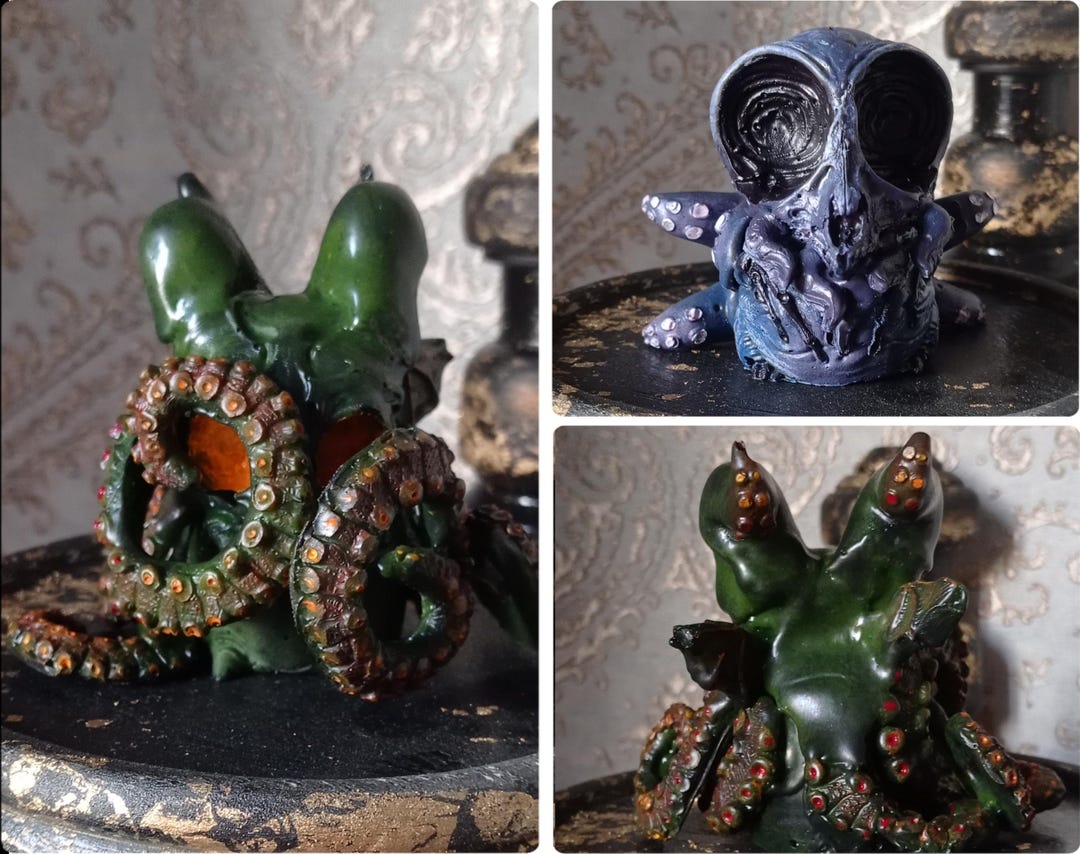 Little Cthulhu Diavolos Figurine .made to Order.handmade.acrylichotglue ...