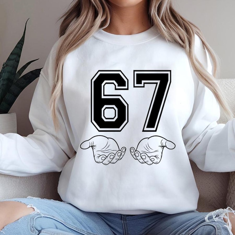 Six Seven 6 7 Meme Funny Hands PNG Bundle, Viral Internet Meme Humor ...