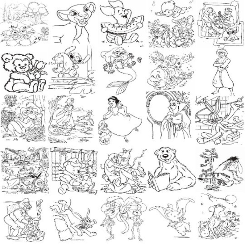 10,400 Printable Coloring Pages for Kids and Adults Digital Editable ...