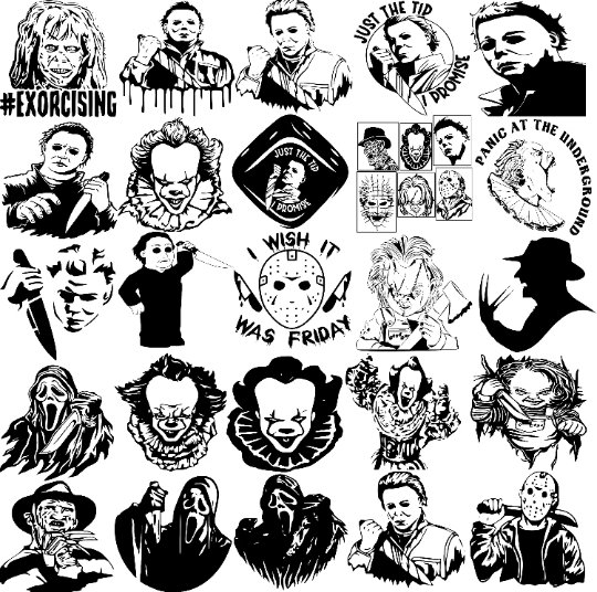 Special Horror Shirt Designs 500 Editable Digital T-shirt, Graphic ...