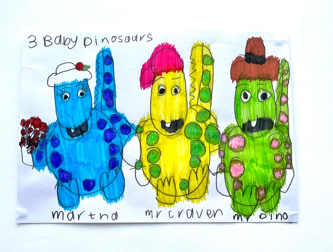 Three Baby Dinosaurs - Etsy
