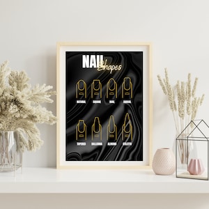 Nails Salon Wall Art Nail Shapes Poster, Manicure Wall Art, Nail Salon ...
