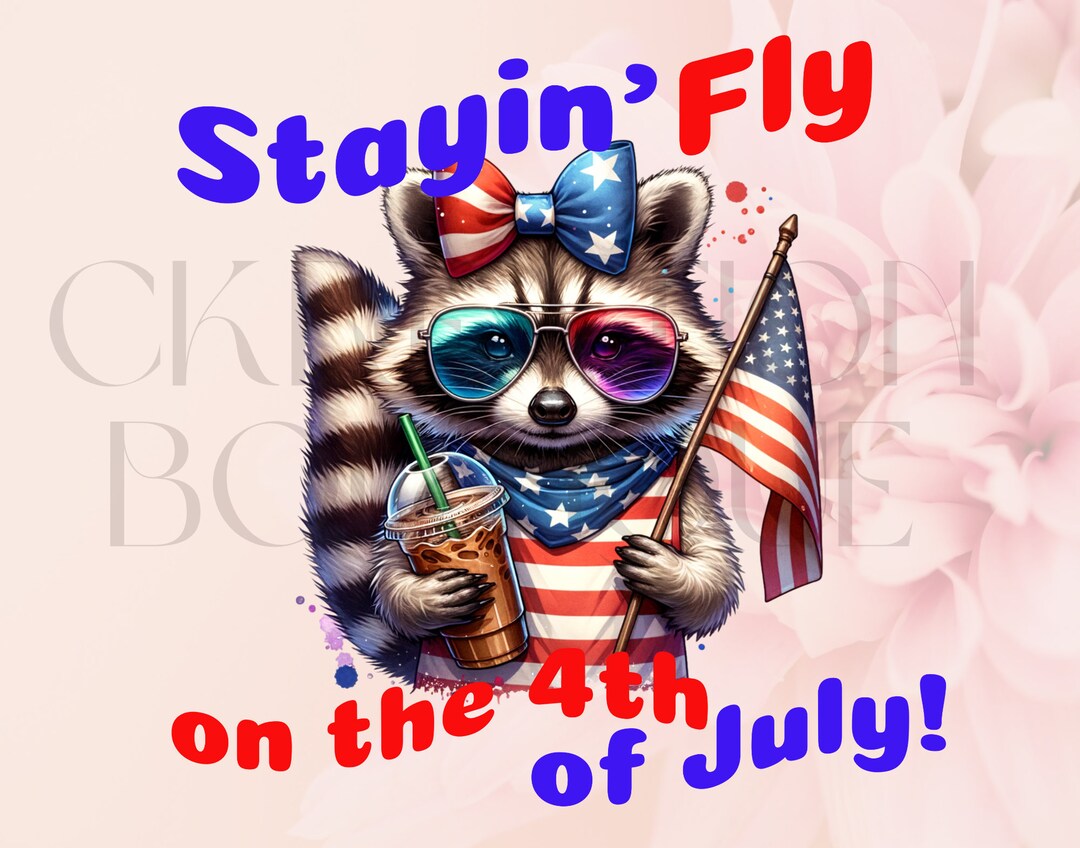 Patriotic Raccoon Png Patriotic PNG 4th of July Svg Funny Raccoon Lover ...