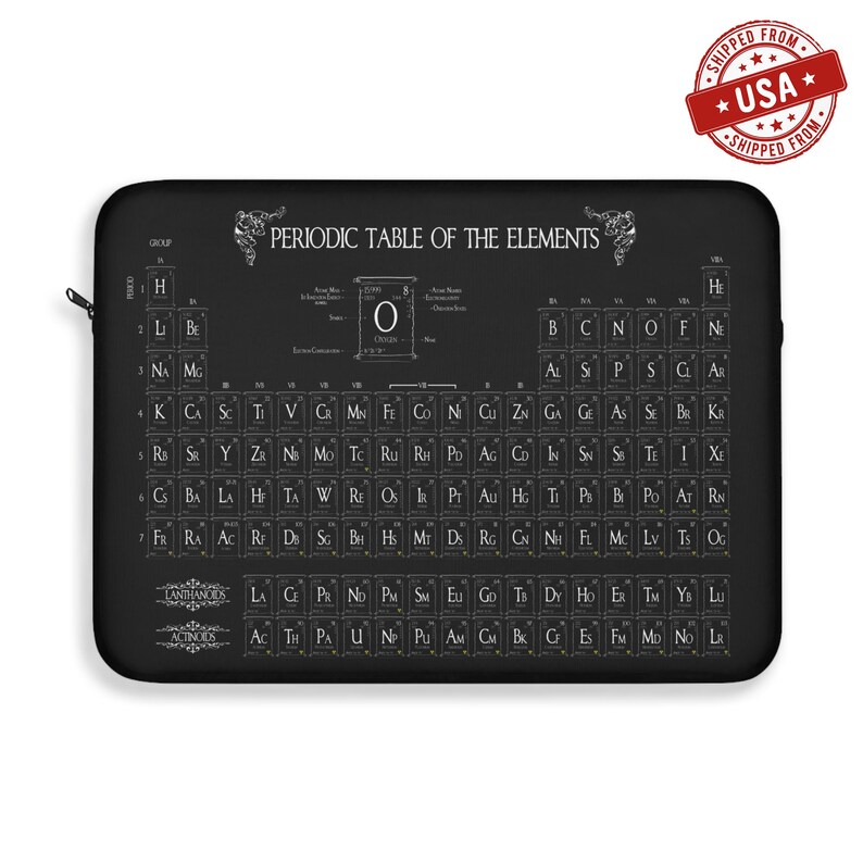 Vintage Periodic Table Laptop Sleeve | Retro Chemistry Elements Case - Etsy