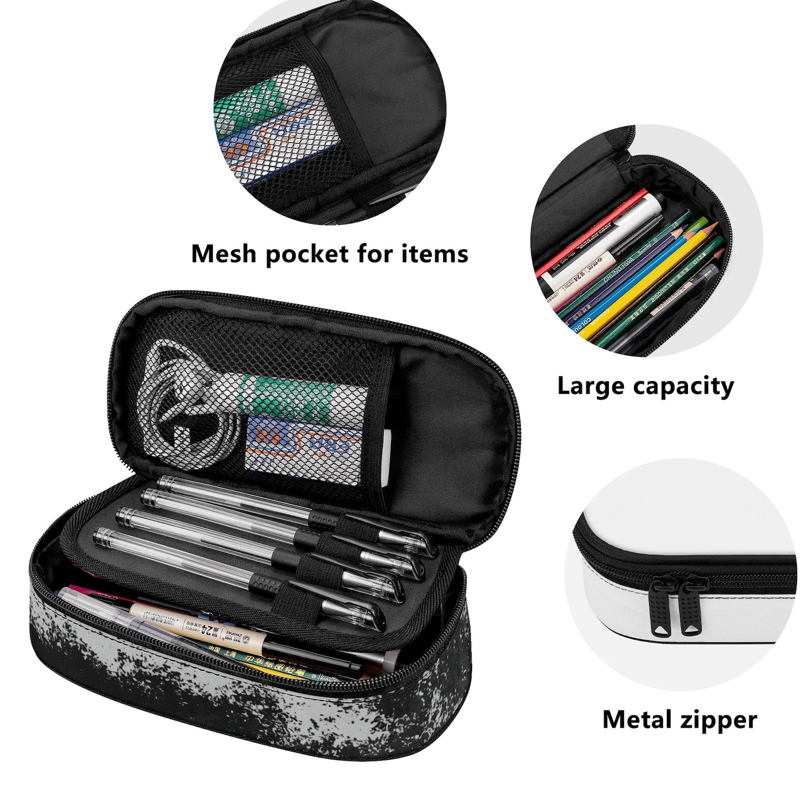 Frankenstein Pencil Case, 3-layer Polyester Organizer, Goth Makeup Bag ...