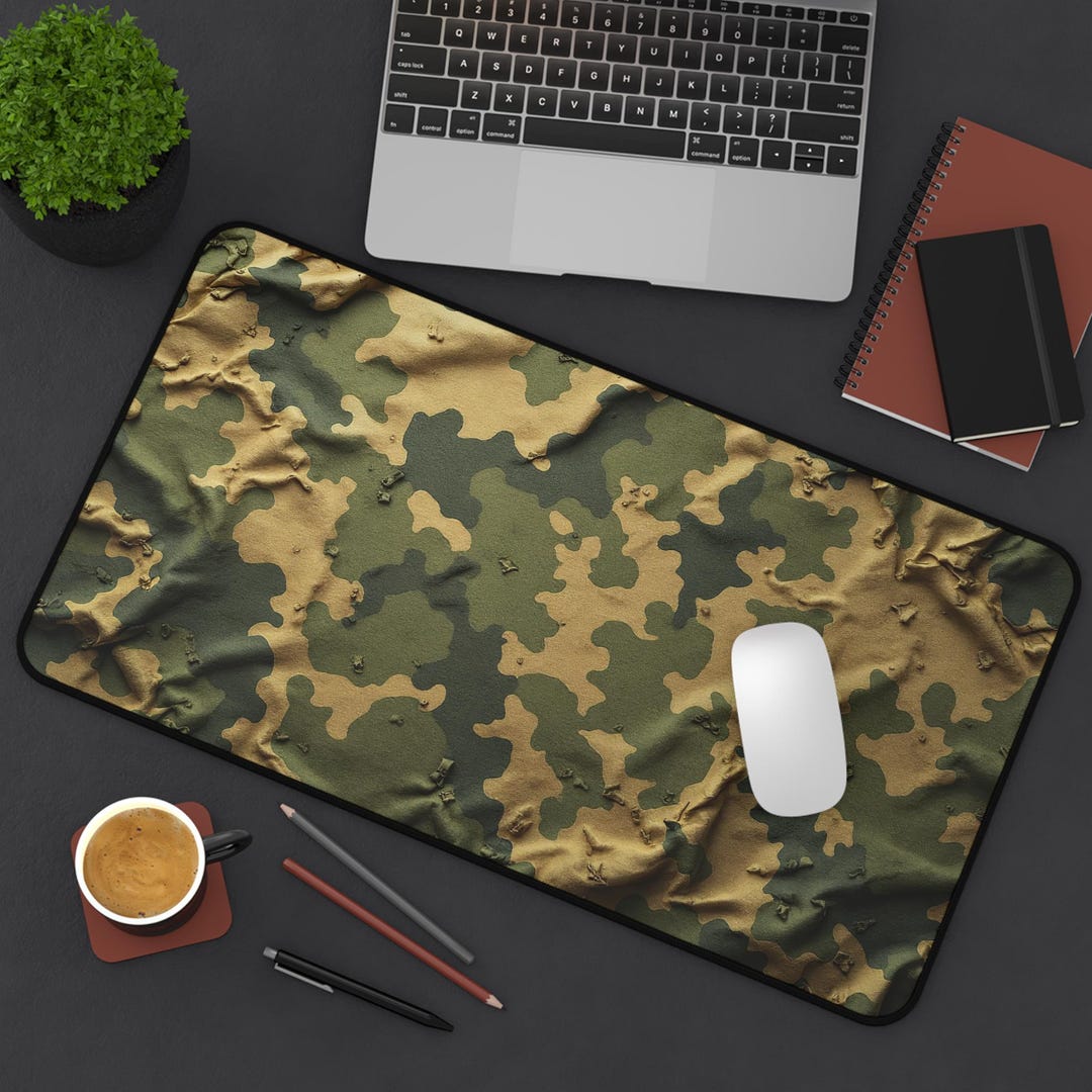 Camouflage Desk Mat | Camo Gaming Mousepad, Large Non-slip Desk Pad - Etsy
