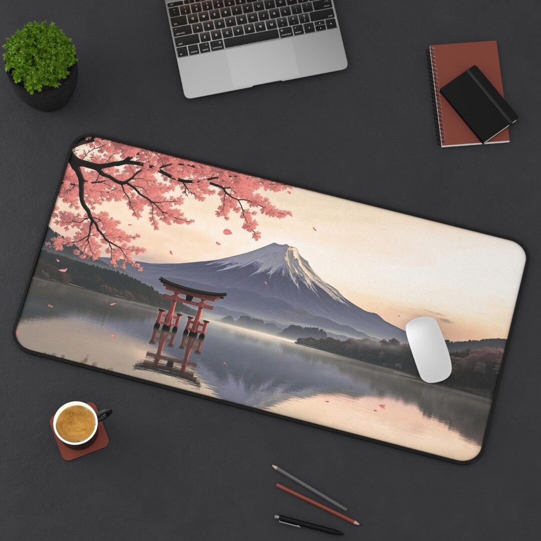 Mount Fuji Desk Mat – Japanese Zen Workspace Mouse Pad - Etsy
