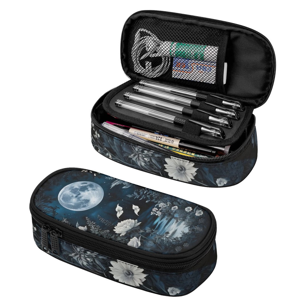 3-layer/simple Pencil Case Moon. Makeup Organizer, Goth Bag, Gift Box ...