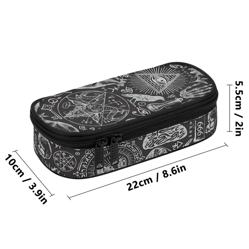 Gothic Pencil Case, Makeup Bag – Aesthetic Zippered Organizer for Pens ...
