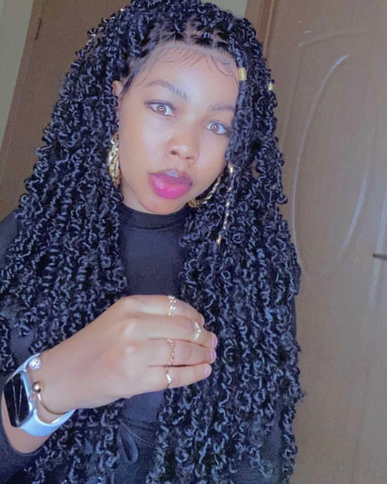 Faux Locs Lace Wig: Twisted Dreadlocks, Long Fauxlocs Wig. Lace Frontal ...