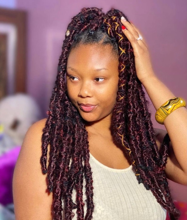 Jumbo Crochet Faux Locs, Kinky Marley Hair, Boho Distressed Dreadlocks ...