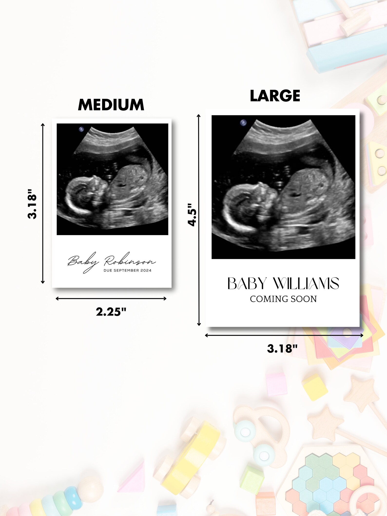 Ultrasound Photo Magnets Personalized Fridge Magnet New Parents ...