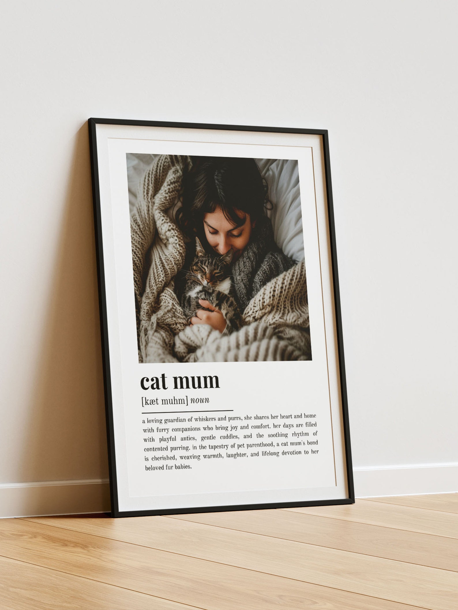 Cat Mum Definition Photo Collage DIGITAL DOWNLOAD Unique Keepsake Gift ...