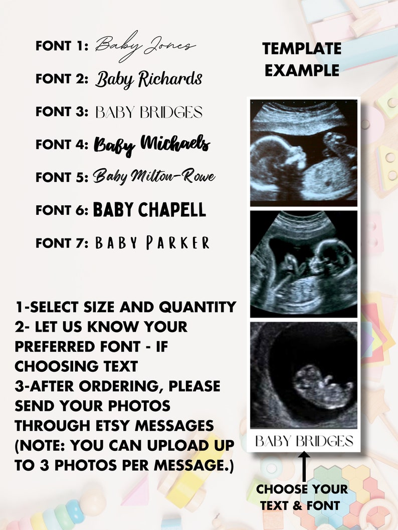 Ultrasound Photo Booth Strip Print | Photo Gift | Custom Photo Fridge ...