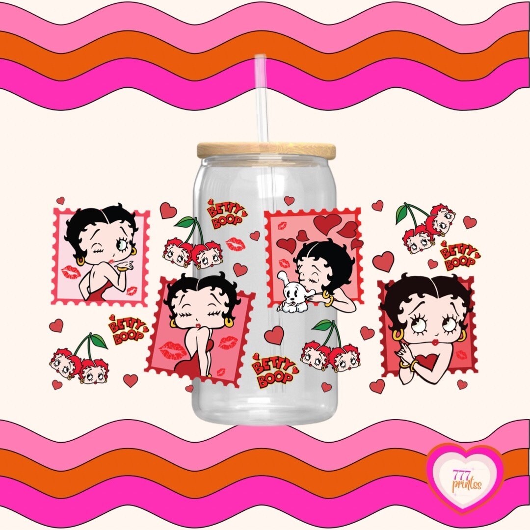 Betty Boop Kisses UV DTF Cup Wrap - Etsy