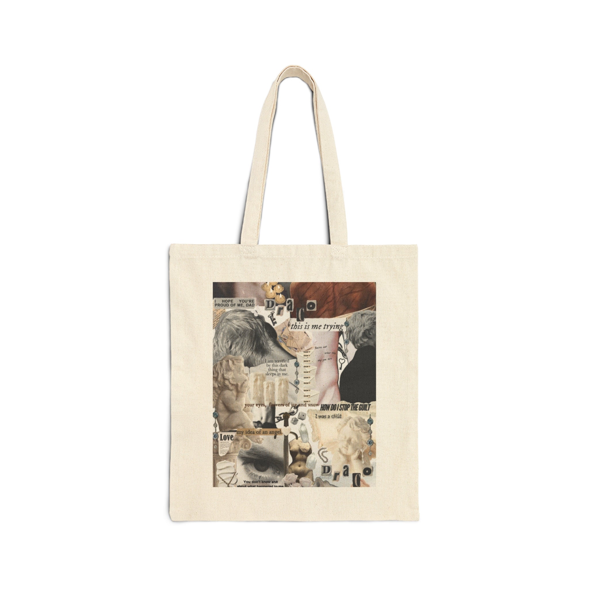 High Reeve Draco Manacled Collage Art Cotton Canvas Tote Bag | Draco ...
