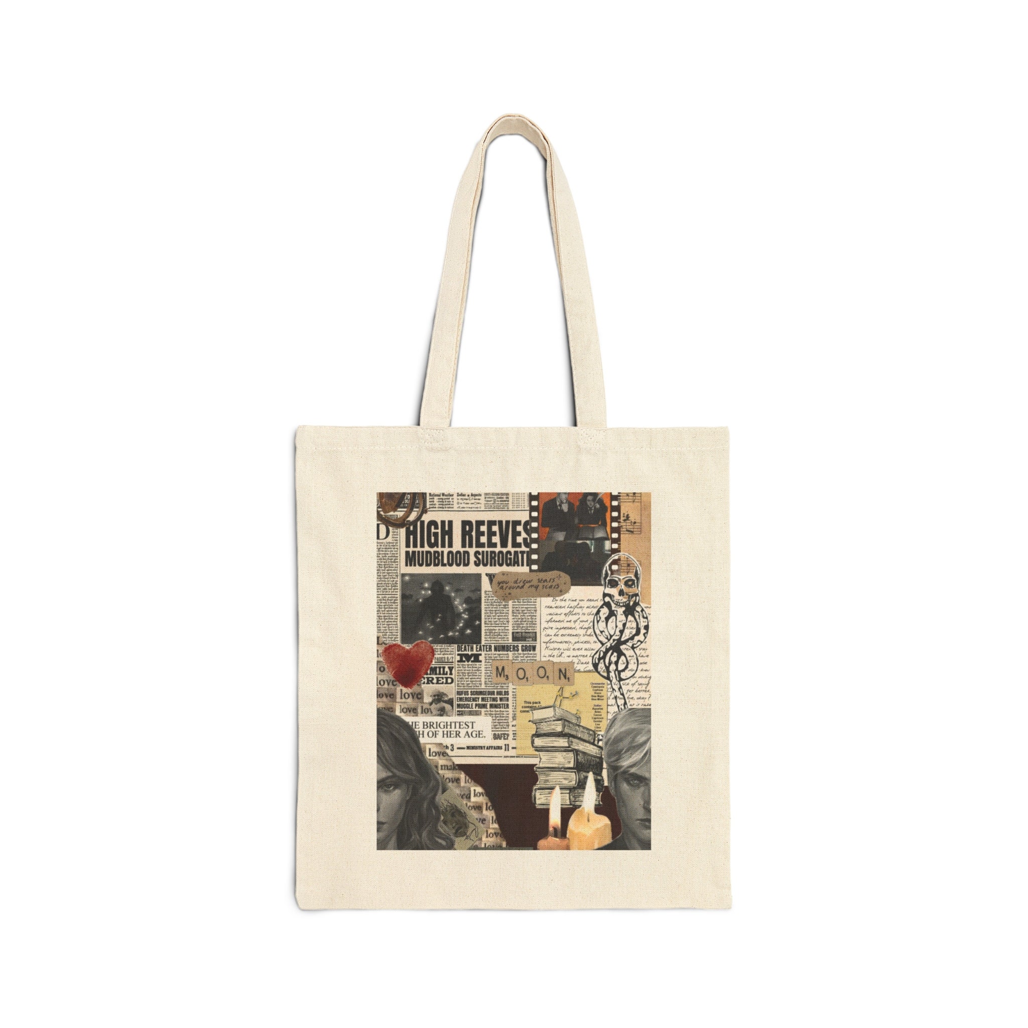 High Reeve Draco Manacled Collage Art Cotton Canvas Tote Bag | Draco ...