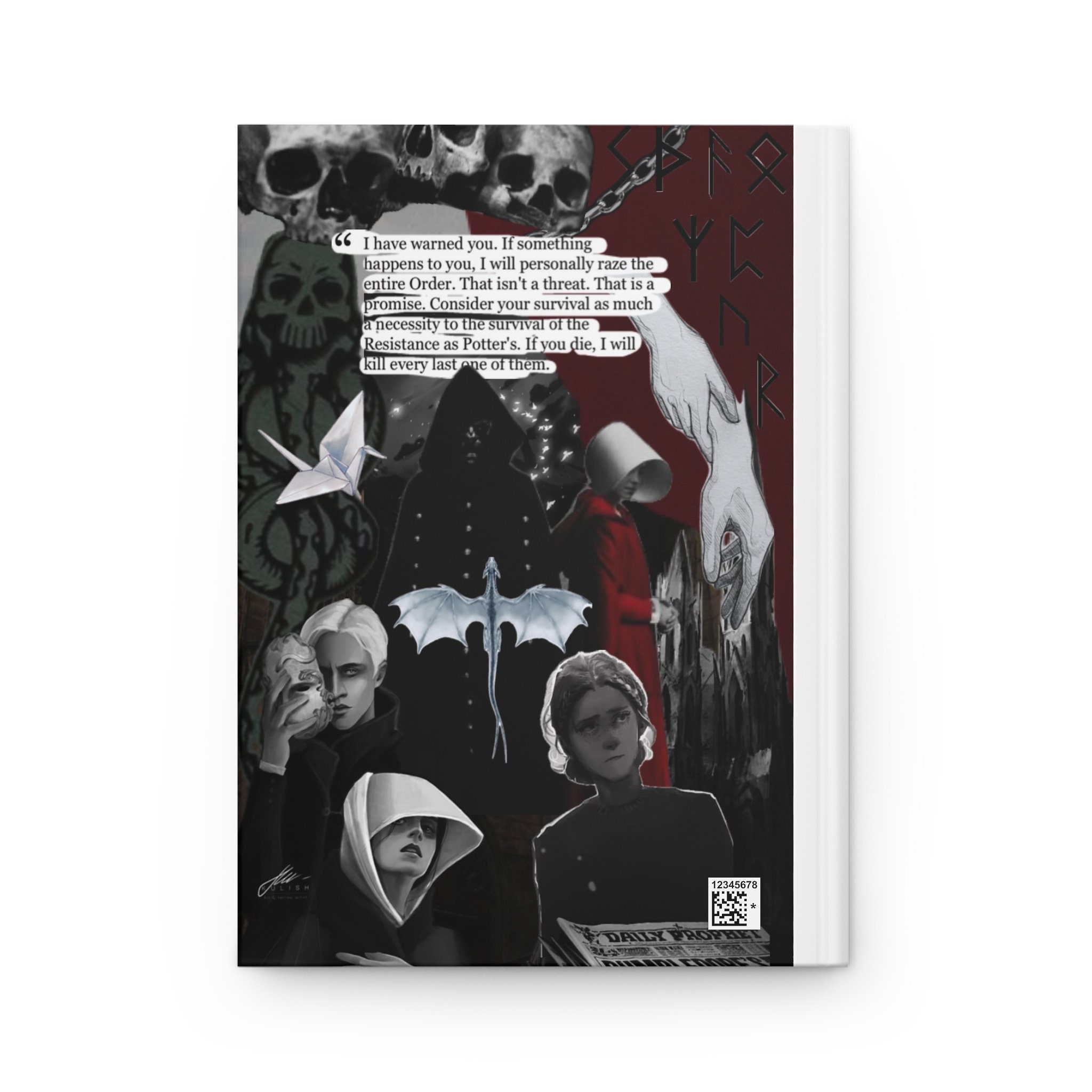 Manacled Dramione Fanfiction Collage Art Hardcover Journal Draco Malfoy ...