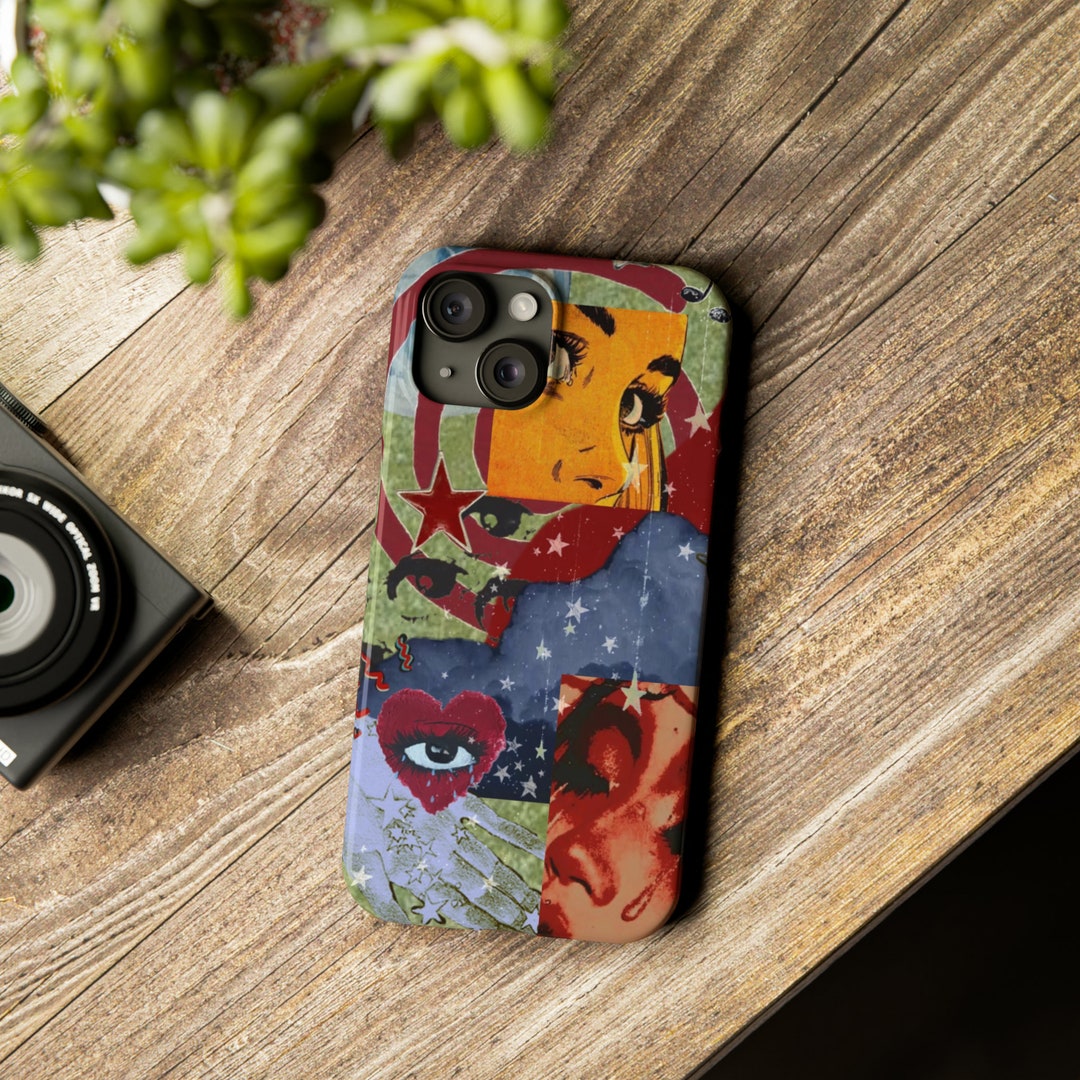 Vintage Red Surrealism Phone Case| Handmade Gift, Handmade Phone Case ...