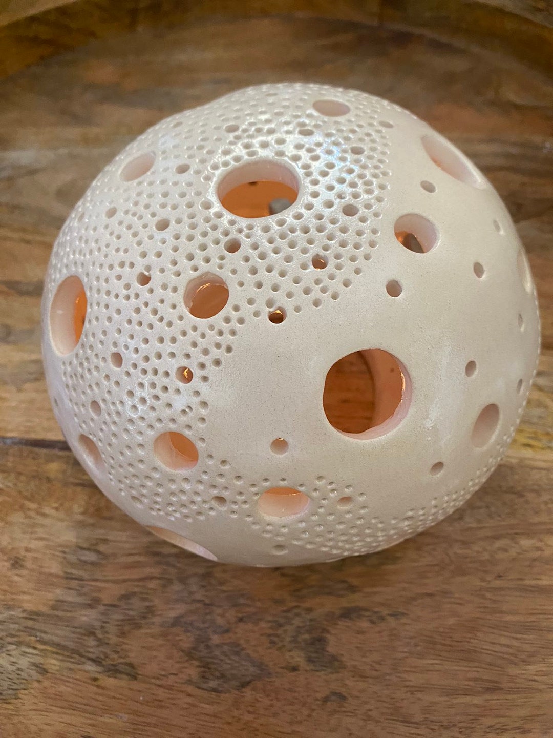 Ceramic Light Ball Sphere Unique Home Decor Accent 18 Cm - Etsy