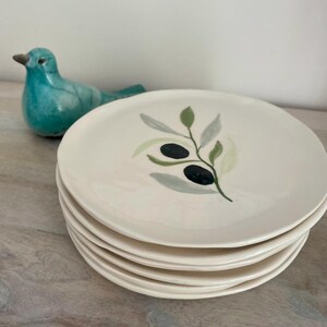 Handmade Ceramic Plate With Hand-painted Olive Tree – Rustic ...