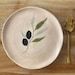 Handmade Ceramic Plate With Hand-painted Olive Tree – Rustic ...