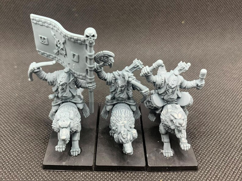 Hobgoblin Wolf Rider Archers - Evil Dwarf Army - Etsy