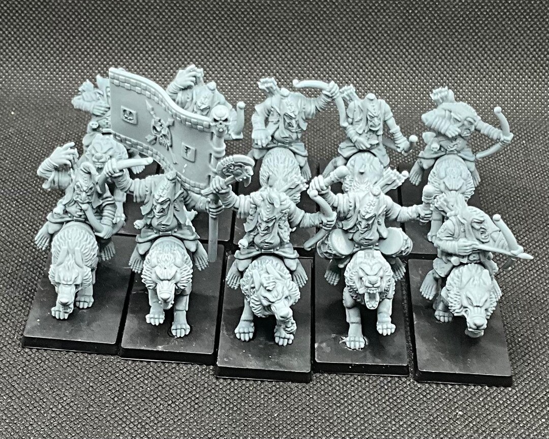 Hobgoblin Wolf Rider Archers Evil Dwarf Army - Etsy