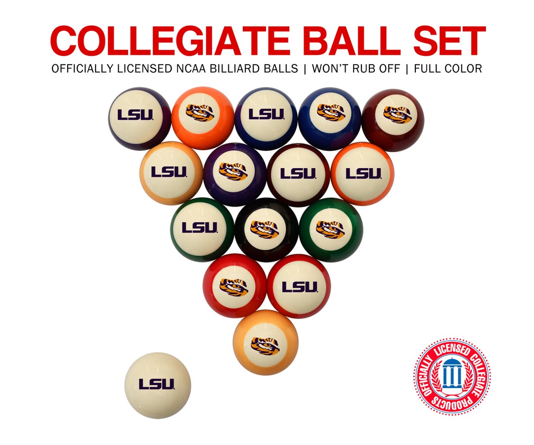 LSU Tigers Classic Billiard Ball Set Great Gift for Birthdays or ...