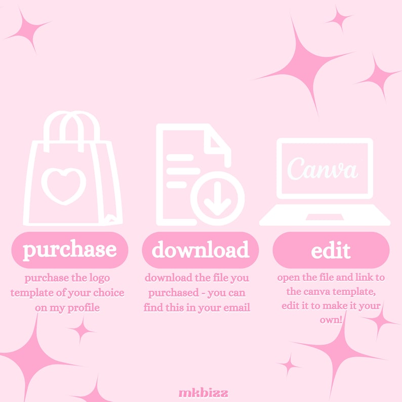 Purple Logo for Any Brand - Canva Template Easy Use - Etsy