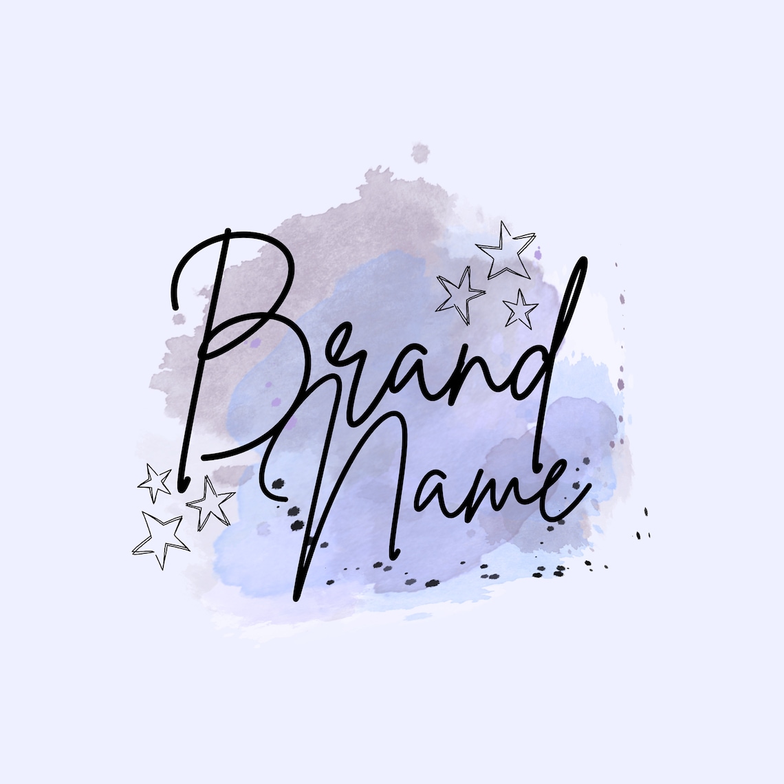 Purple Logo for Any Brand - Canva Template Easy Use - Etsy