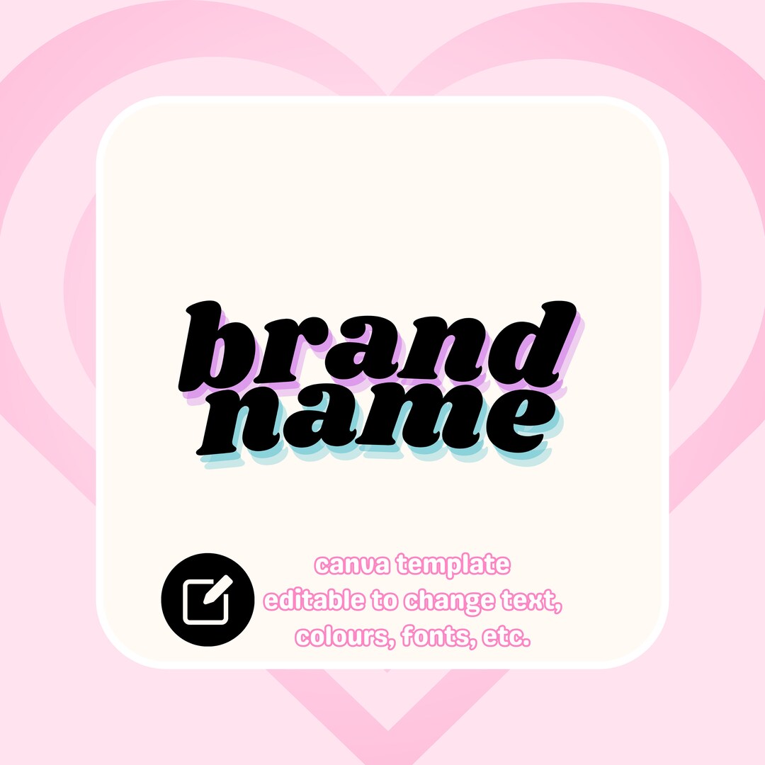 Basic Simple Logo for Brand - Canva Template Easy Use - Etsy